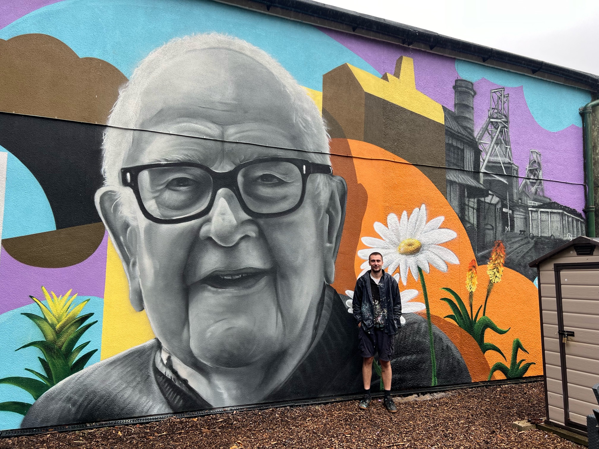OUTSIDE supports mural artist for Biddulph Youth & Community Zone